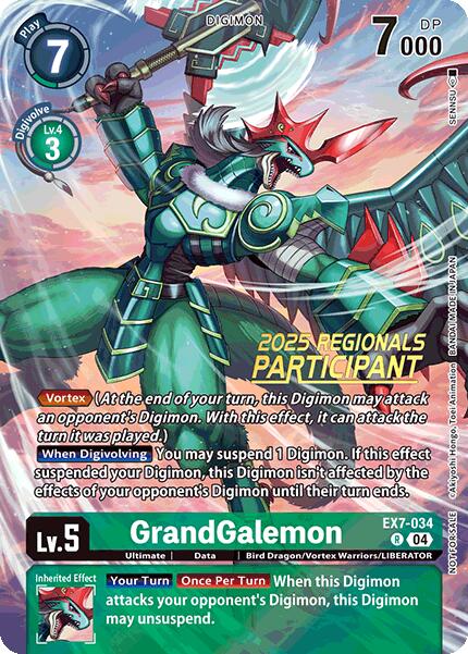GrandGalemon [EX7-034] (2025 Regionals Participant) [Digimon LIBERATOR