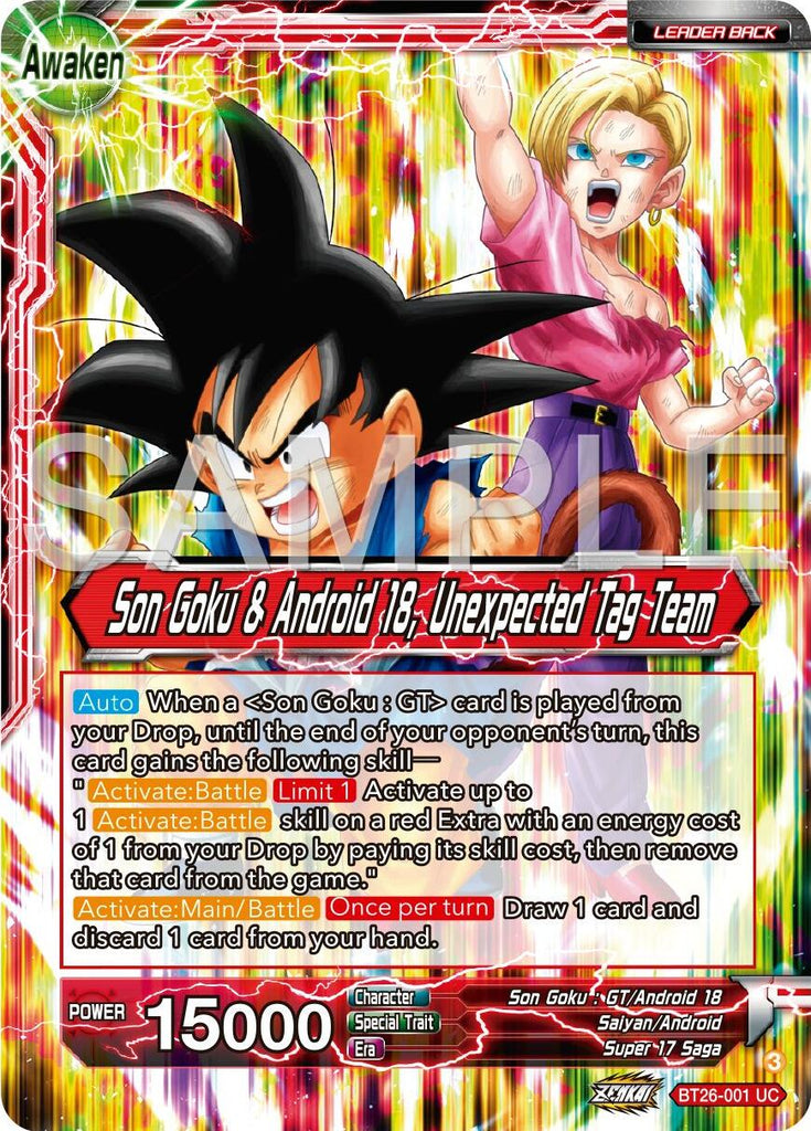 Son Goku // Son Goku & Android 18, Unexpected Tag Team (BT26-001) [Ult
