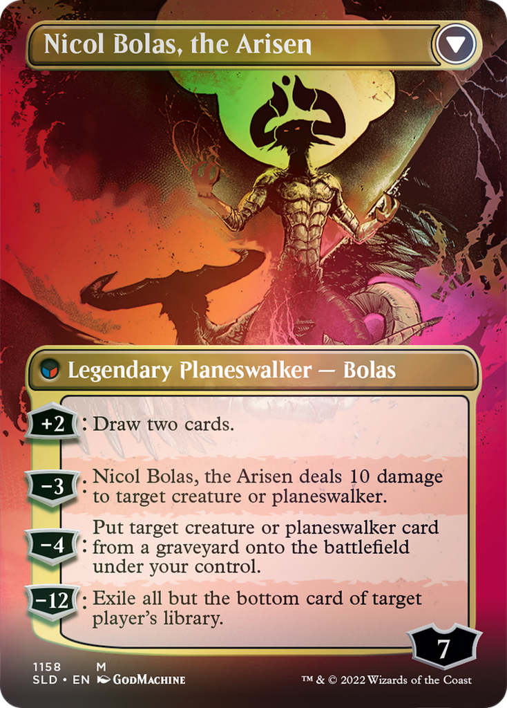 Nicol Bolas, the Ravager // Nicol Bolas, the Arisen (Borderless) [Secr