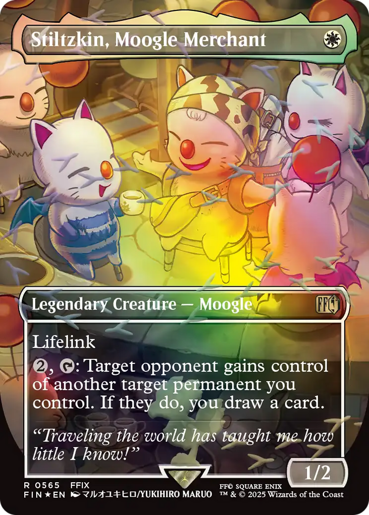 Stiltzkin, Moogle Merchant (Borderless) (Chocobo Track Foil) [FINAL FA